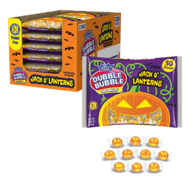 Dubble Bubble Pumpkin Gumballs 12/50ct