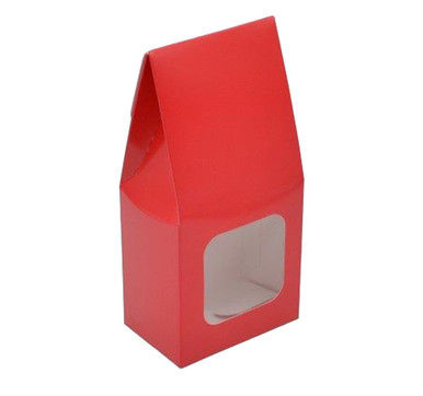 6oz Red Gable Box w/Window 250ct