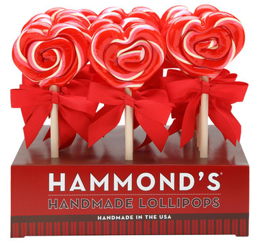 Strawberry Shortcake Heart Lollipops 18ct