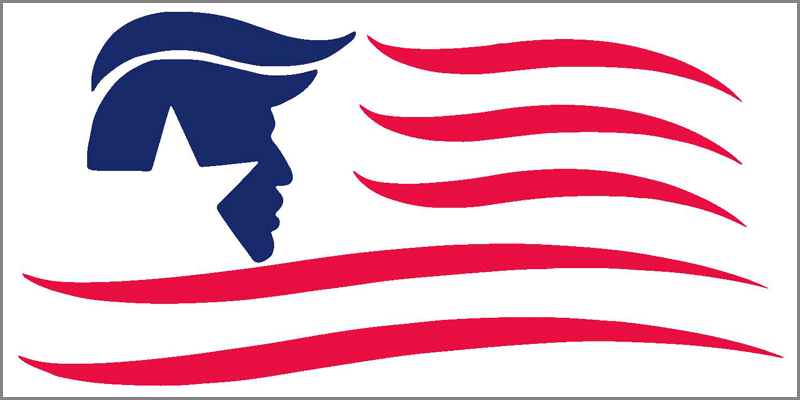 American Trump Flag bumper sticker