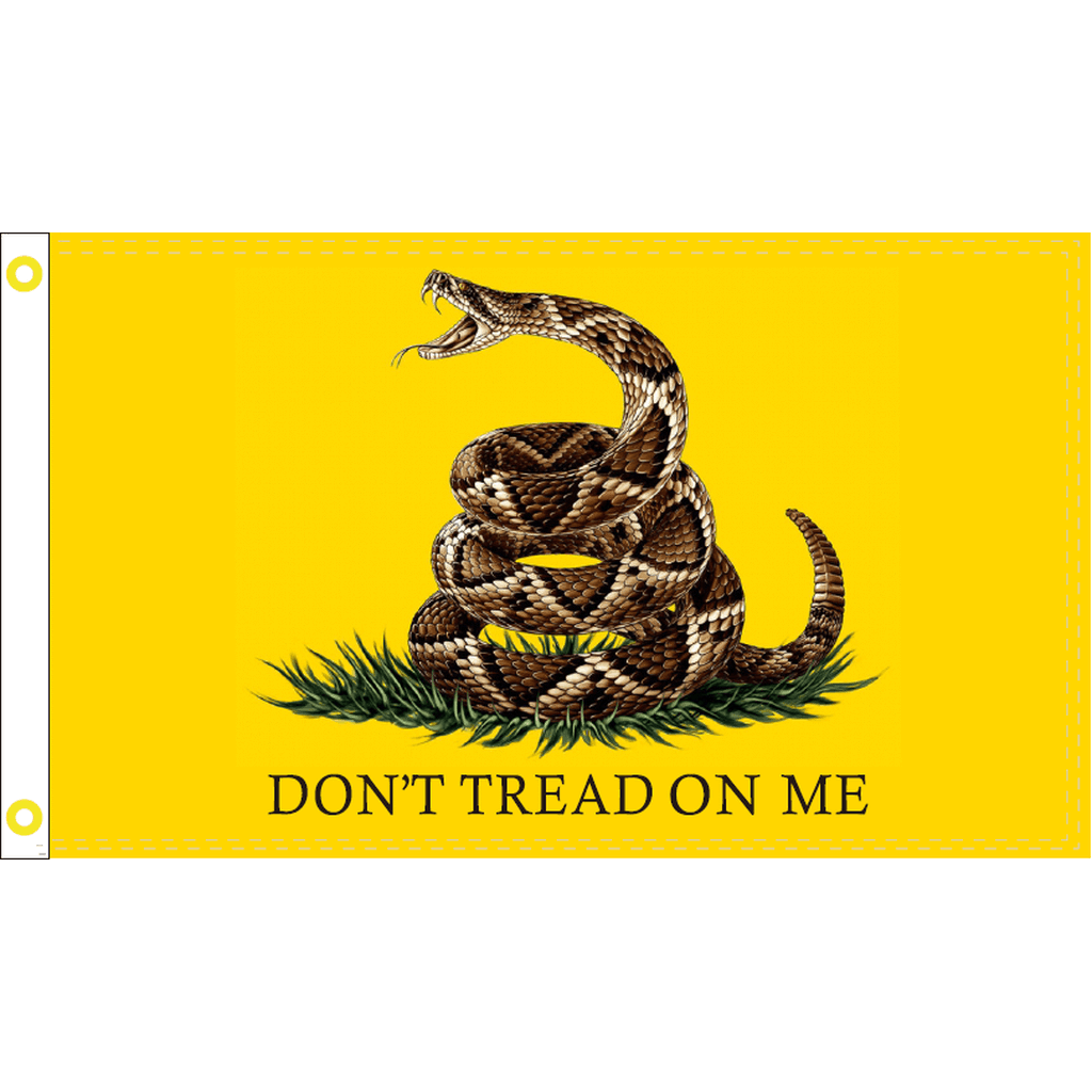 Gadsden Live Rattlesnake Flag 3x5 ft. Rough Tex