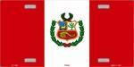 Buy Peru Flag License Plate For Sale
