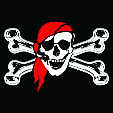 Jolly Roger Red Hat Flag - Made in USA