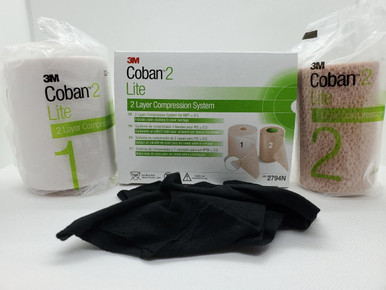 Coban 2 Layer Lite Compression System Unstretched, Latex-Free