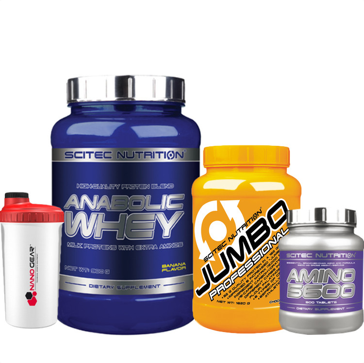 Scitec Nutrition Lean Gainer Stack Anabolic Whey Amino Acids Jumbo Pro ...