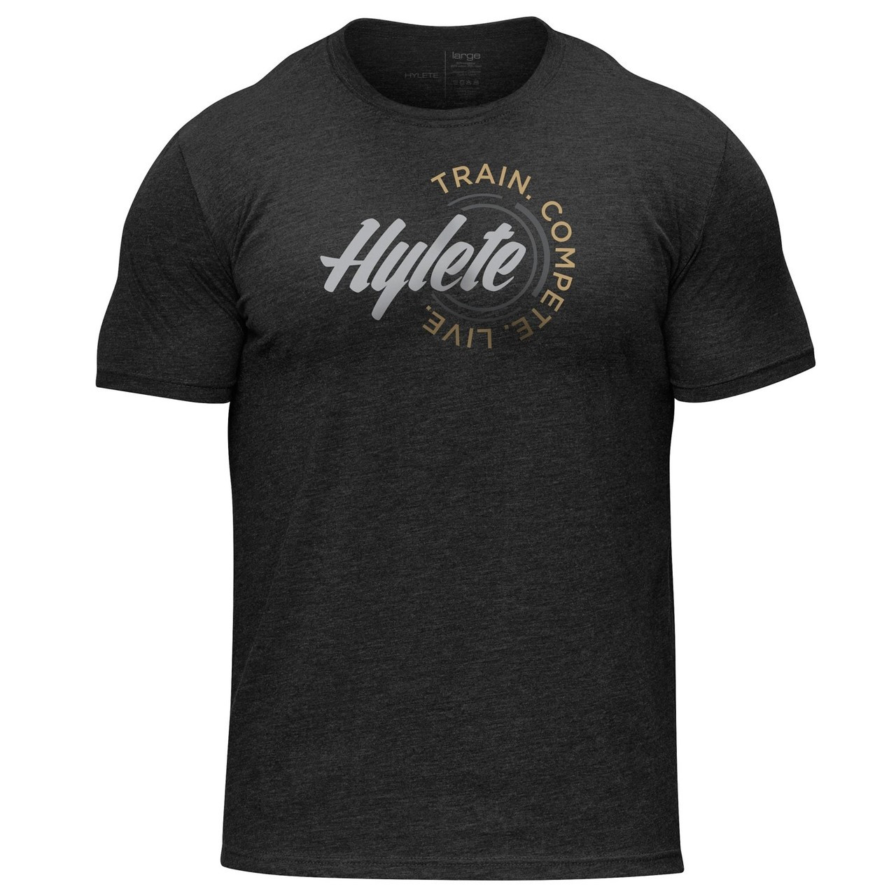 Hylete TCL tri-blend crew tee vintage black/silver - Battle Box UK.com