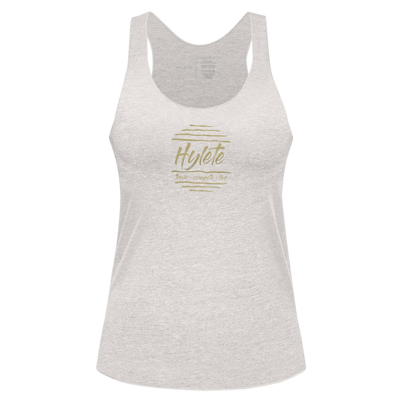 Hylete | Scribble Tri-Blend Tank | Vintage White/Moss - Battle Box UK.com