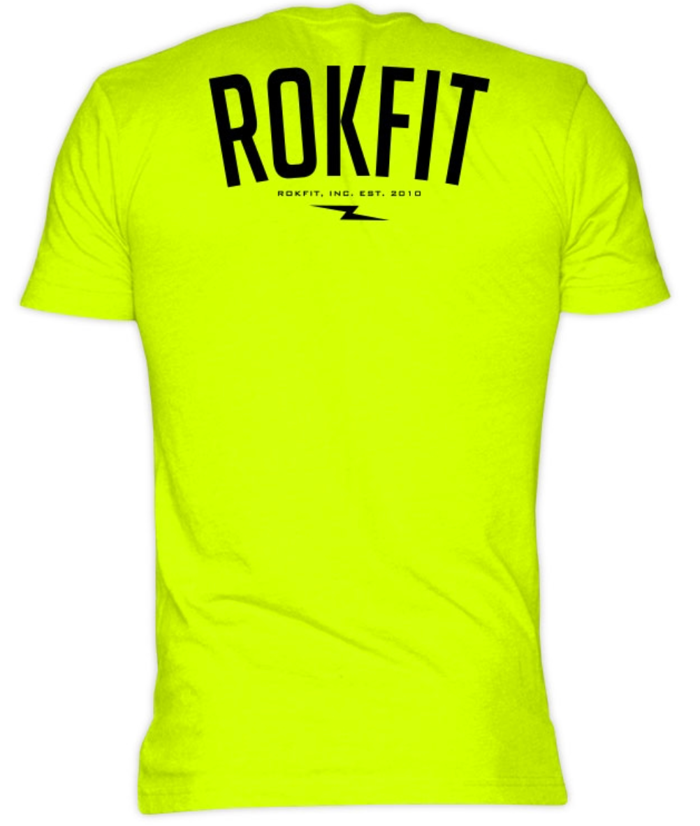 RokFit Clothing Co. T-Shirt Neon Yellow - Battle Box UK.com