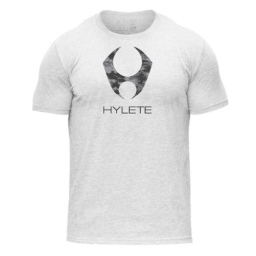 Hylete camo tri-blend crew tee (vintage white/black camo) - Battle Box ...