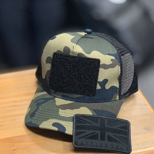 BattleBox UK™ | Union Jack Detached Patch | Green Camo Snapback Trucker ...