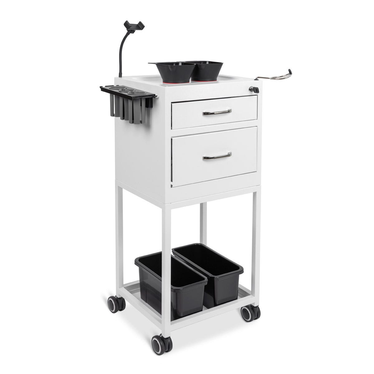 Spazio Salon Color Cart with Locking Drawer | Minerva Beauty