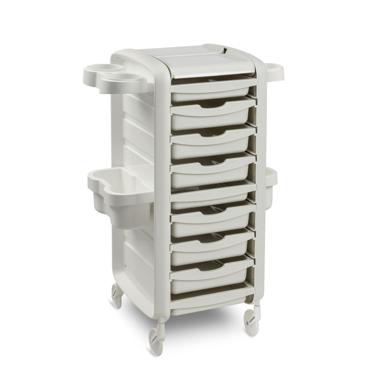 Eco-Friendly Elogy Salon Cart in Ivory - Made in Italy | Trolley with 6 ...