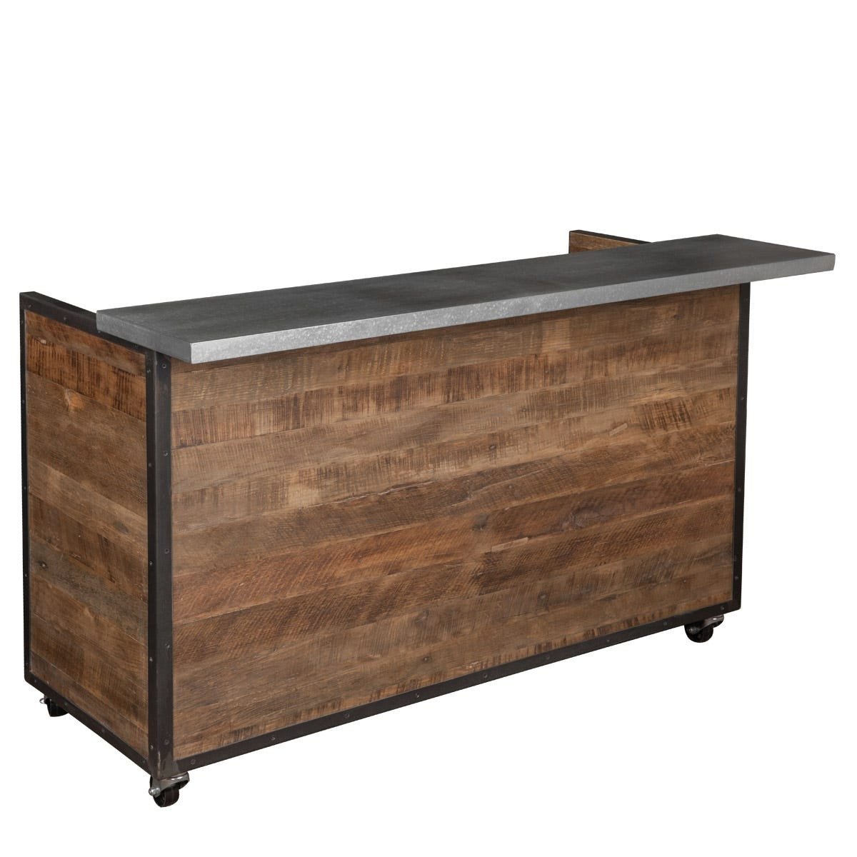 Etowah Reclaimed Wood Salon & Barber Reception Desk | 4 ft. Front Desk ...
