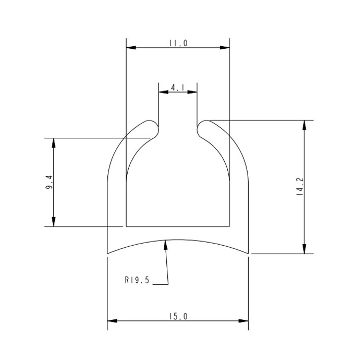 Allen Brothers Luff Track Undrilled X 6000mm