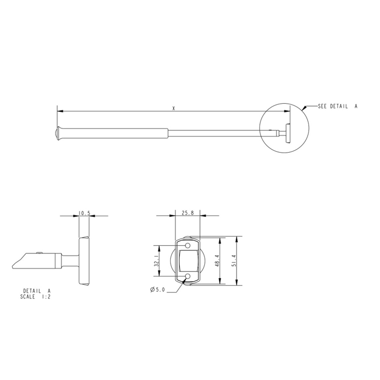 Allen Brothers 762mm Tiller Extension Blue