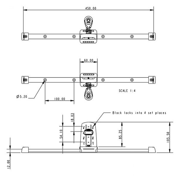 Allen Brothers Ulp Adjustable Jib Tracks