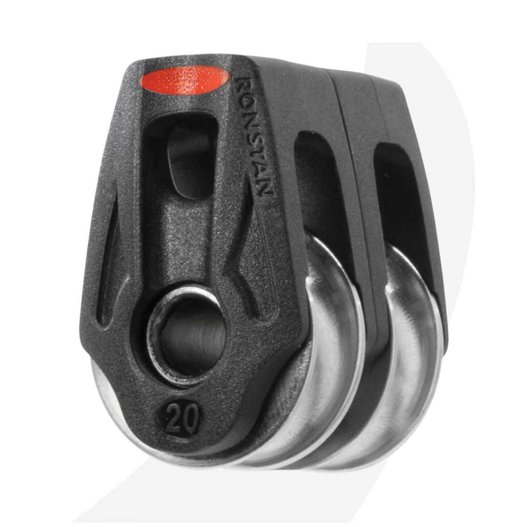 Ronstan Series 20 BB Orbit Block,Double, Lashing,Becket- High Load