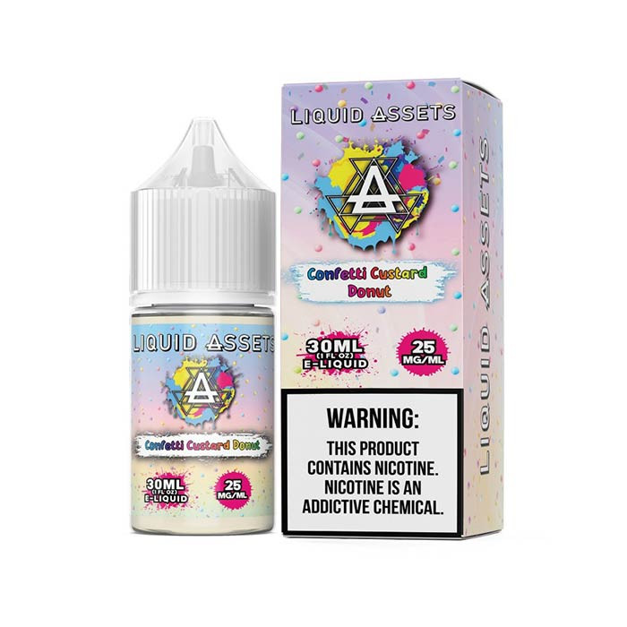 Liquid Assets Salt - Confetti Custard Donut | 30ML - Budget Vapors