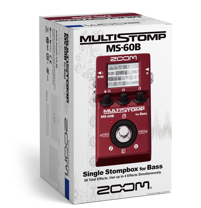 Zoom MS60B Bass Guitar Multi-Stomp Effects Pedal