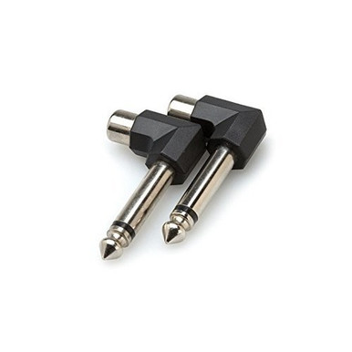 Hosa Technology GPR123 RCA to 1/4-Inch TS 2 Piece Right-Angle Adaptors ...