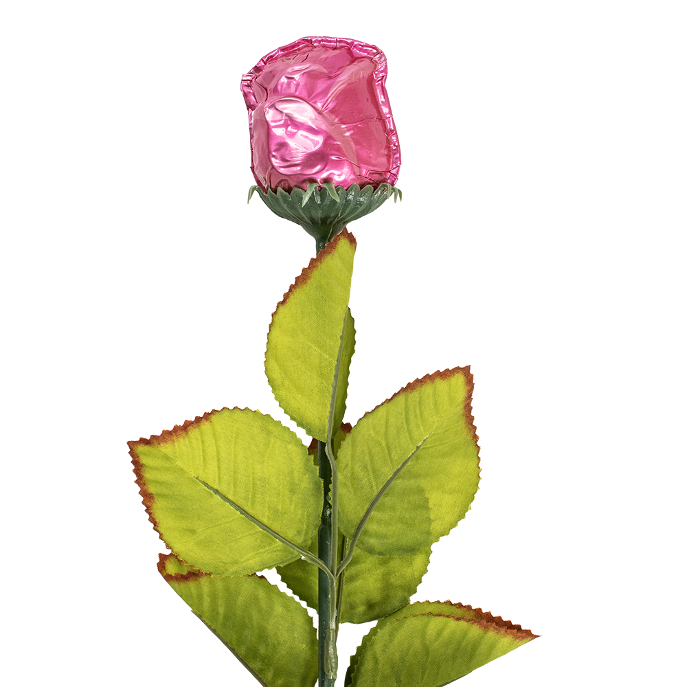 Chocolate Foiled Pink Rose - Van Otis Chocolates