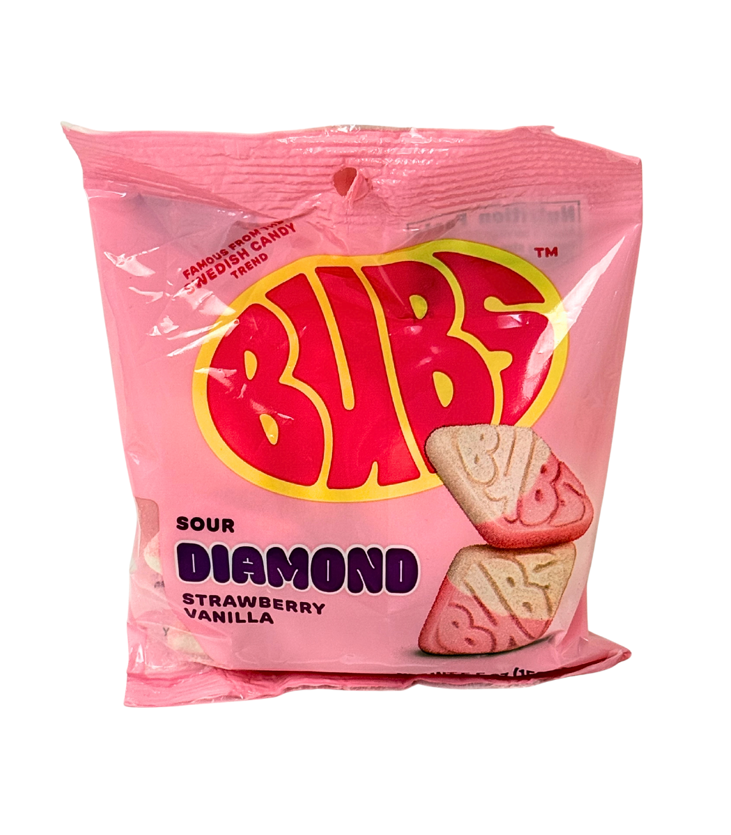BUBS Diamond Strawberry Vanilla | Swedish Candy - Van Otis Chocolates