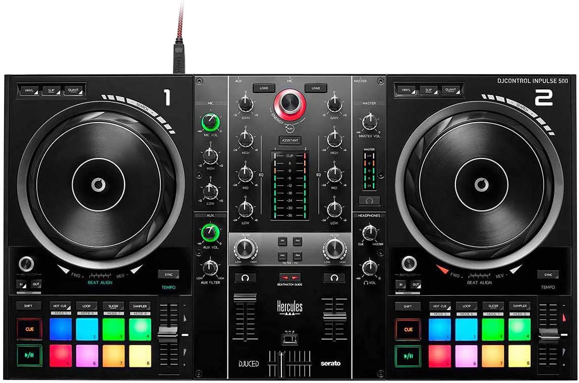 Hercules DJControl Inpulse 500 MK2 2-Channel DJ Controller w/ Case