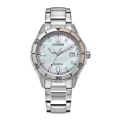 Ladies Weekender Stainless Steel Bracelet Watch White MOP Dial - Fat ...