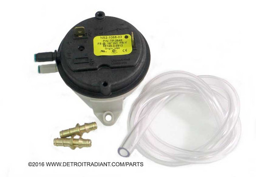 Re-Verber-Ray TP-264C Differential Pressure Switch W/Hose & Barb, also ...