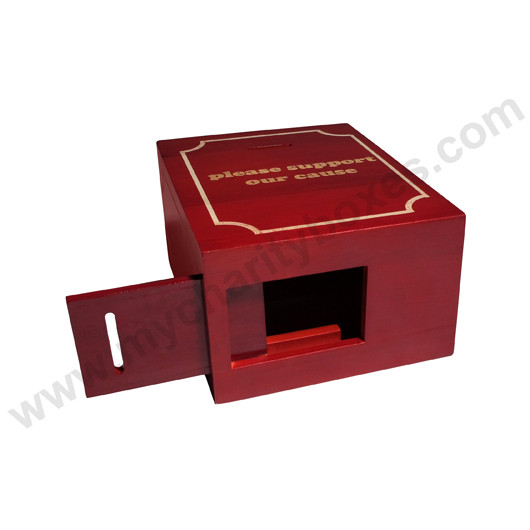 Wood Block Large Donation Box