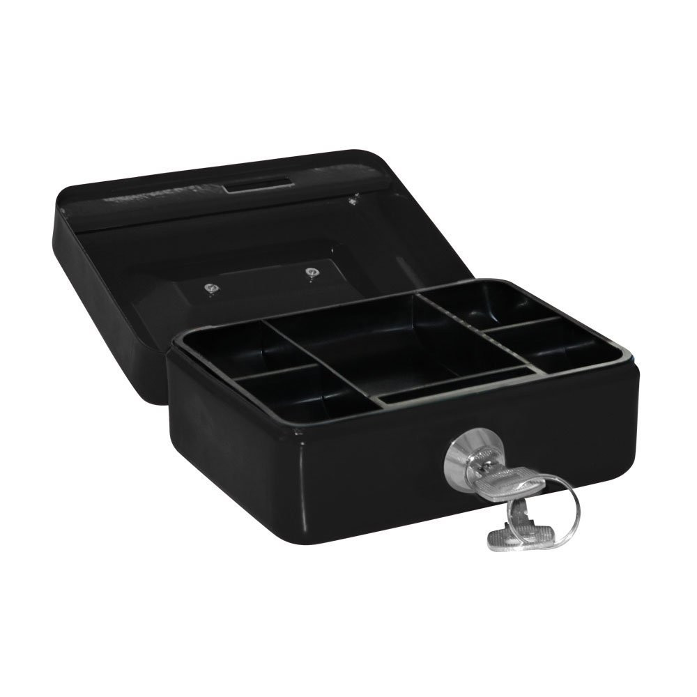 Small Metal Cash Box | Money Box with Key | Petty Cash Box