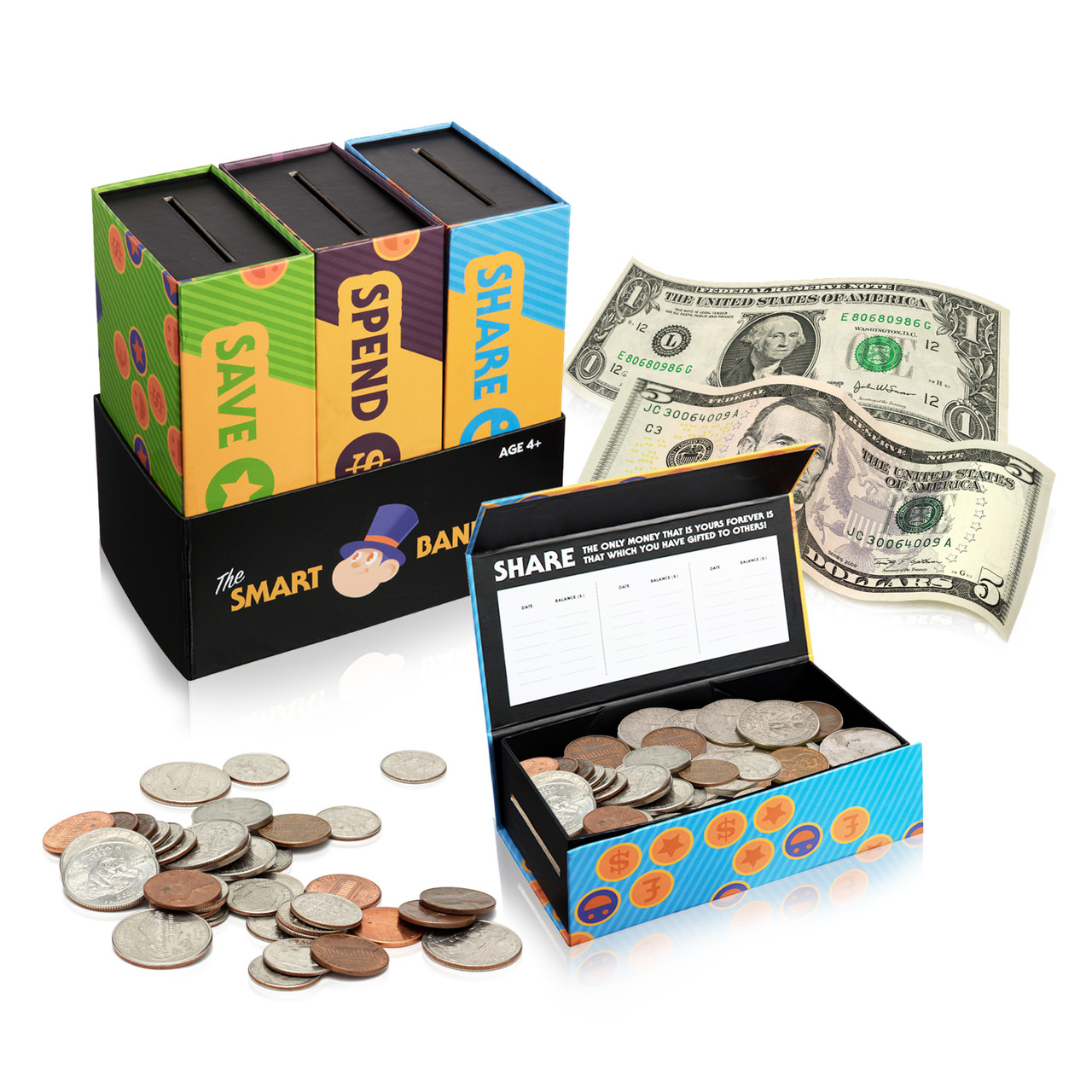 The Smart Banker Trio Bank: 3-in-1 Money Saving Box