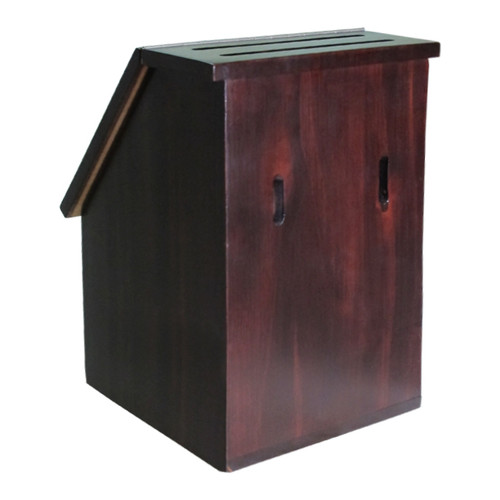 Wooded Funeral Donation Box wooded-funeral-donation-box