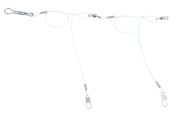 AFW - 2-Drop Bottom Rig, 40 lb / 18 kg Clear Mono Line, Tied Rigs with ...