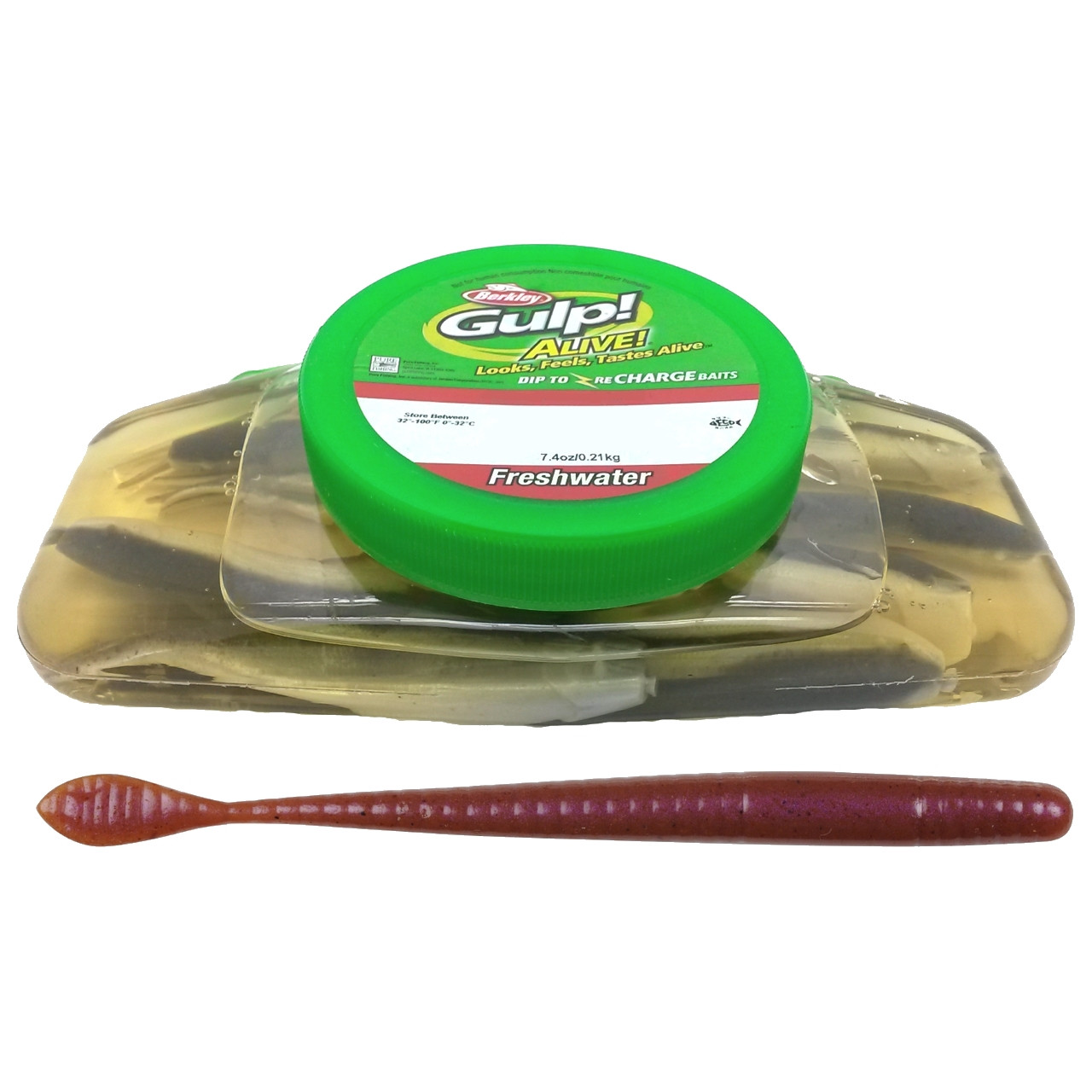 Berkley Gulp! Alive!® - Half Pint Bucket - 4" Crawler - Natural - FISH307