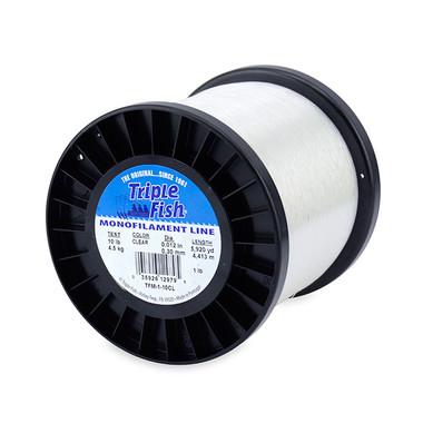 Triple Fish Monofilament Line - Clear - 1 Pound Spool - FISH307