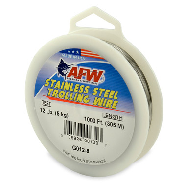 AFW - Stainless Steel Trolling Wire T304 - Bright - 1000 Feet - FISH307