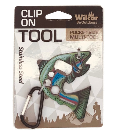 Clip On Tools Pocket Size Multi Tool With Carabiner - FISH307