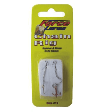 HT Chain Rig - #12 Treble Hook and #8 Single Hook - Blood Red
