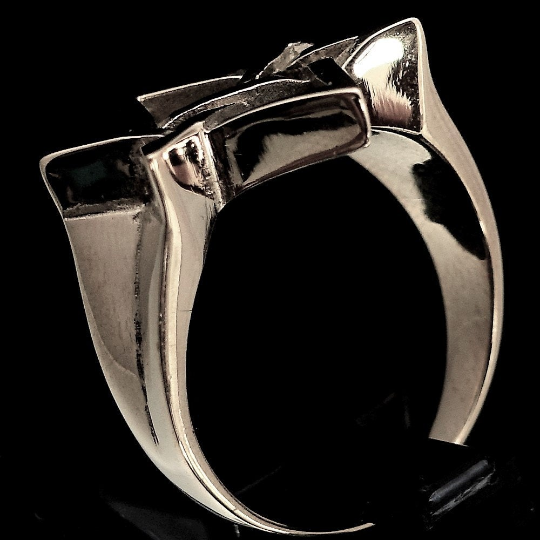 Sterling silver ancient symbol ring Aquarian Star Atlantis Unicursal ...