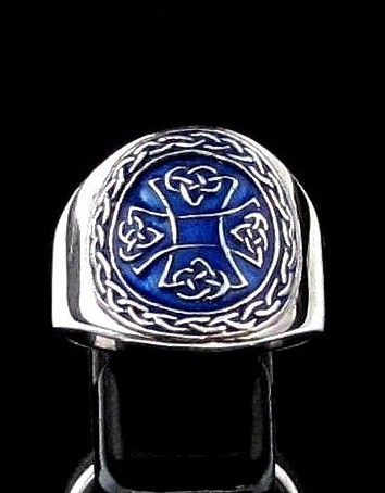 Sterling silver ancient symbol ring Birgit's Cross Celtic knot with ...