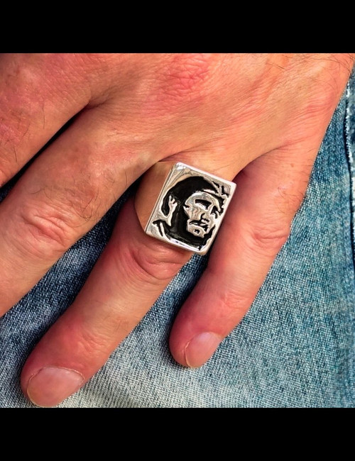 Sterling silver Cult symbol ring Fidel Castro Revolution Fighter Cuba ...