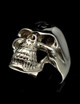 Sterling silver Biker Skull ring 13 symbol with Black enamel on ...