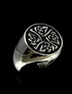 Sterling silver ancient symbol ring Birgit's Cross Celtic knot with ...