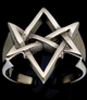 Sterling silver ancient symbol ring Aquarian Star Atlantis Unicursal ...