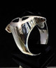 Sterling silver men's ring Anarchy Punk symbol UK with Black enamel ...
