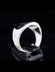 Sterling silver Atheist ring Anti Religion symbol with Black enamel ...
