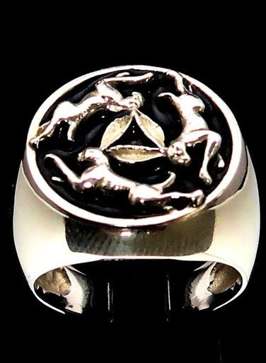 Sterling silver ring 3 Hares in Circle The Tinners Rabbits Celtic ...