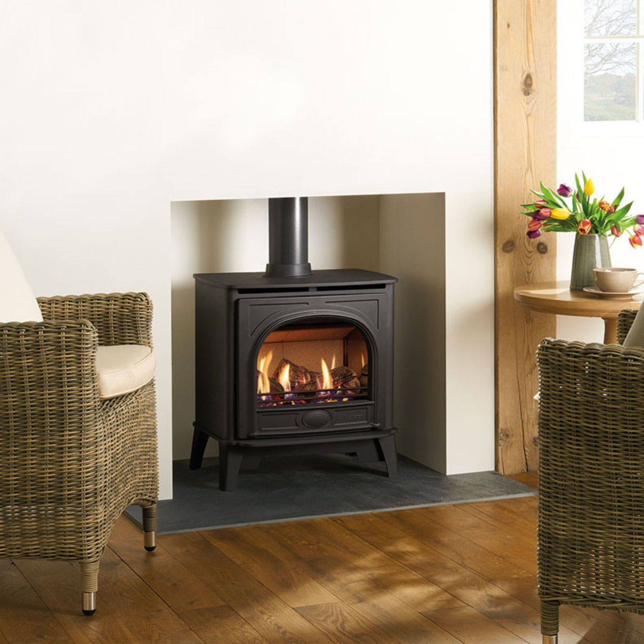 Gazco Stockton2 Medium Conventional Flue Gas Stove | West Country Fires ...