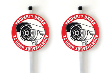 24 Hour Surveillance Security Sign | Security Signs & Decals